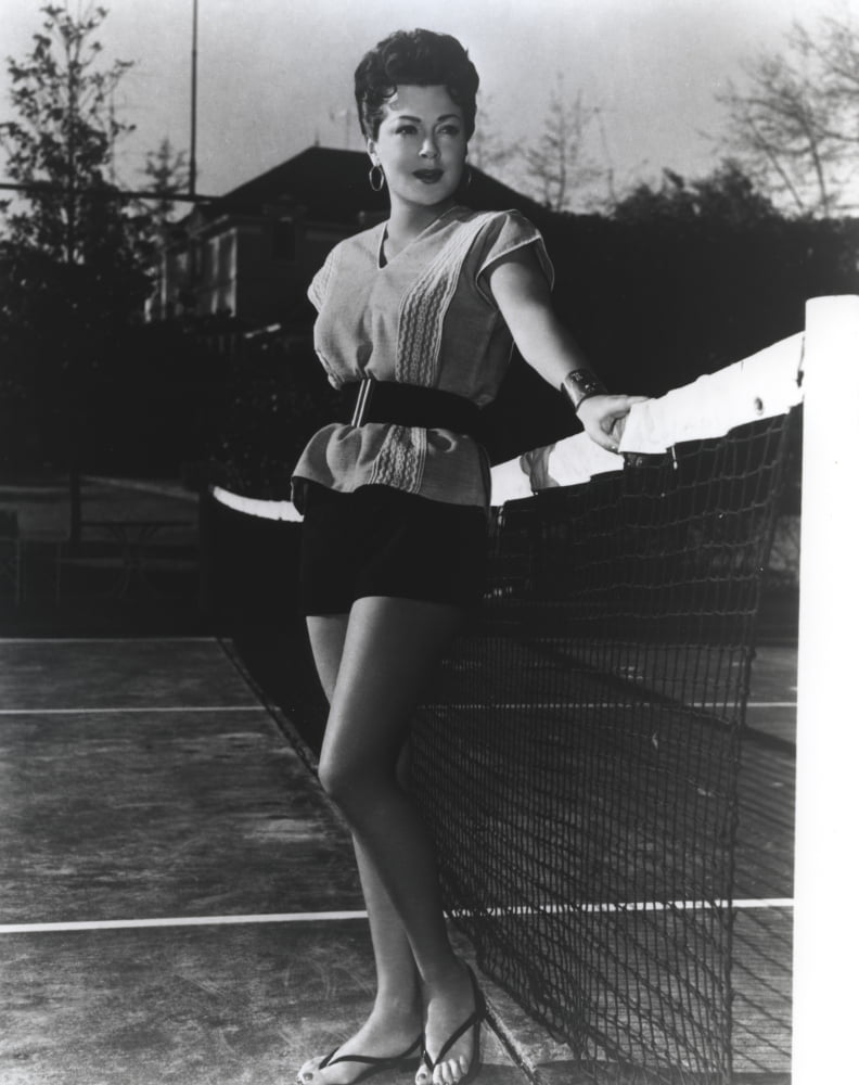 Lana Turner posed in Dress at the Tennis Court Photo Print (24 x 30 ...
