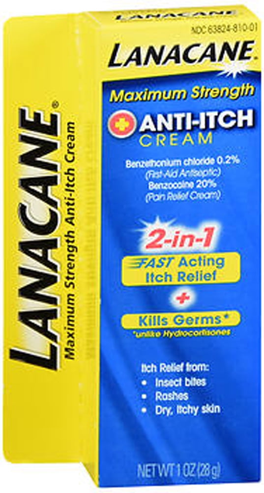 Lanacane Maximum Strength Anti-itch Cream 2in1 Fast Acting Itch Relief ...