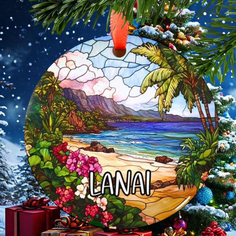 Lanai Christmas Ornament, Ceramic, Acrylic - Pacific Islands Travel ...