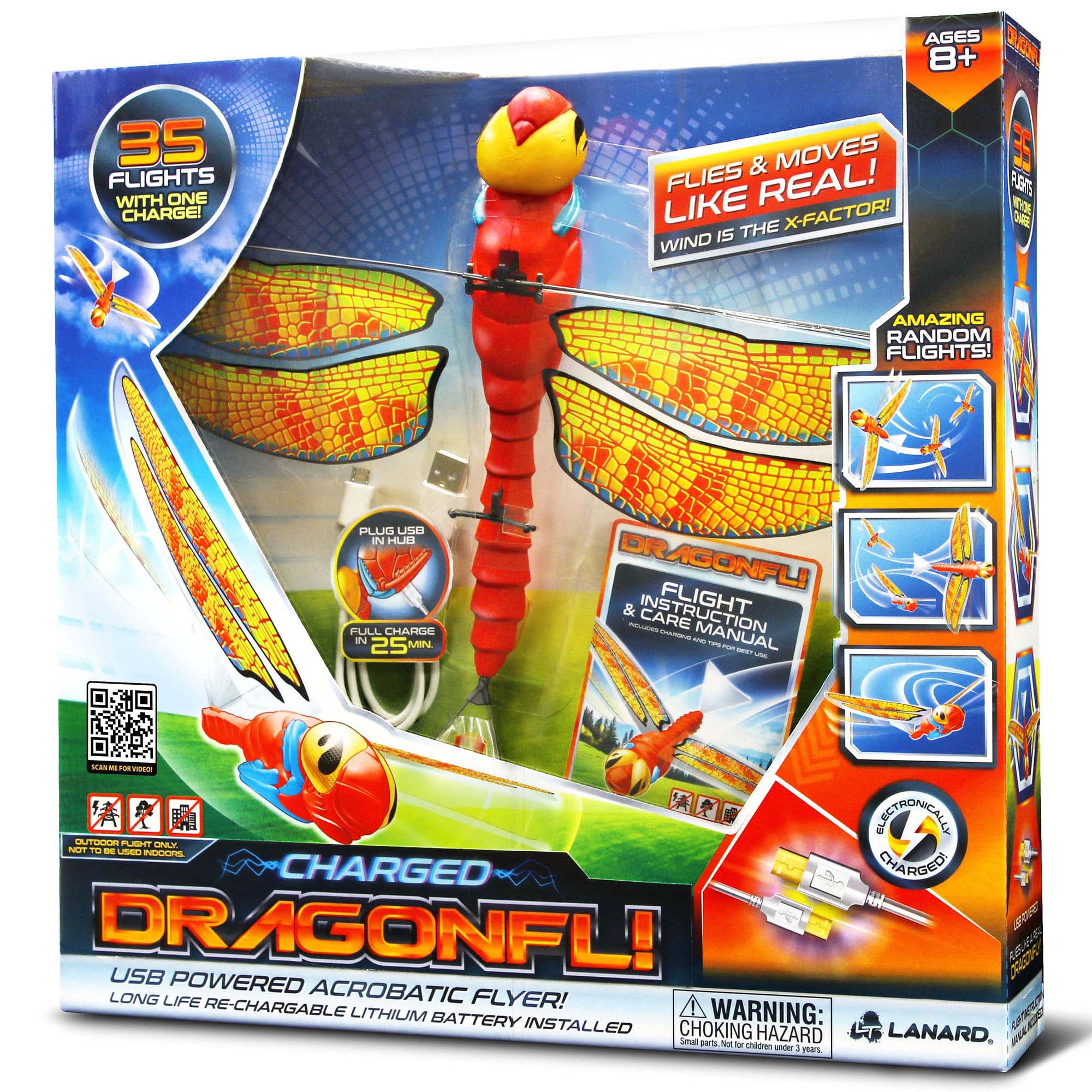 Lanard: Dragonfly! - USB Powered Flying Toy, Moves Like A Real ...