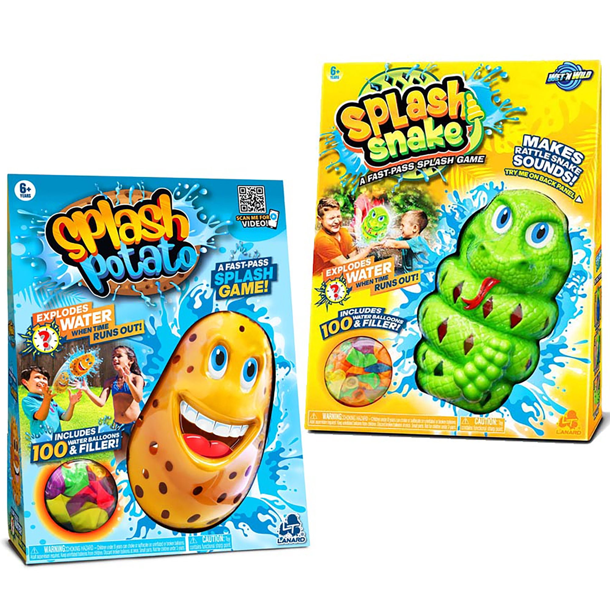 Lanard: Splash Bundle - Potato & Snake - 2 Fast-Paced Toy Games With A ...