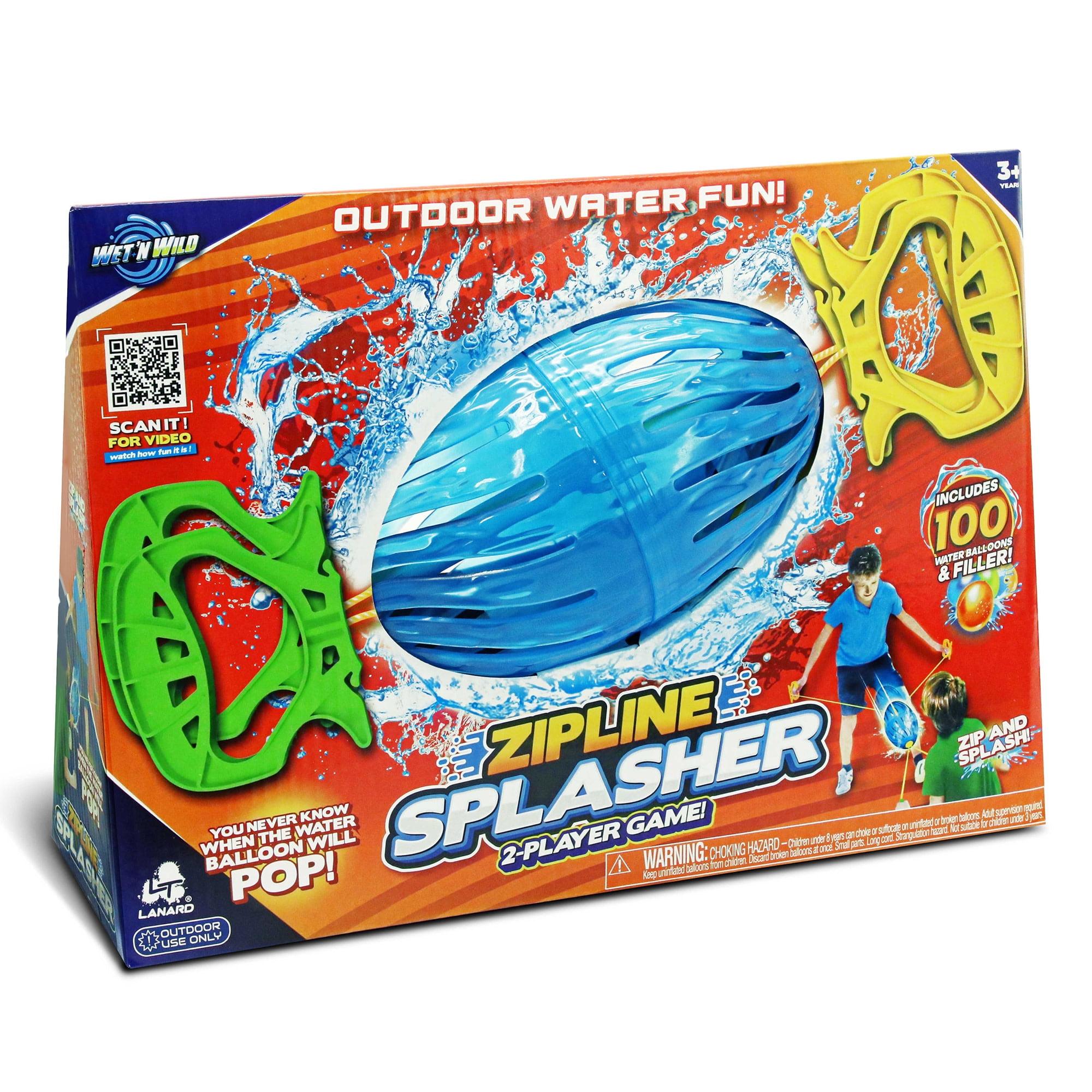 Lanard: Wet'n Wild - Zipline Splasher - 2 Person Outdoor Water Game ...