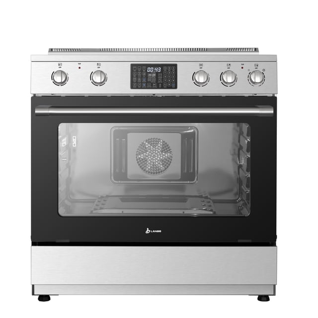 Lanbo 36 inch 5 Burners Air Fry Convection Oven Freestanding Electric ...
