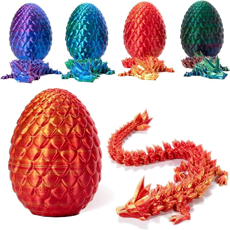 Lanbtorn Easter Egg, Dragon Egg, 12In Dragon Toy, 3D Printed Dragon Fidget Toys, 3D Printed ...