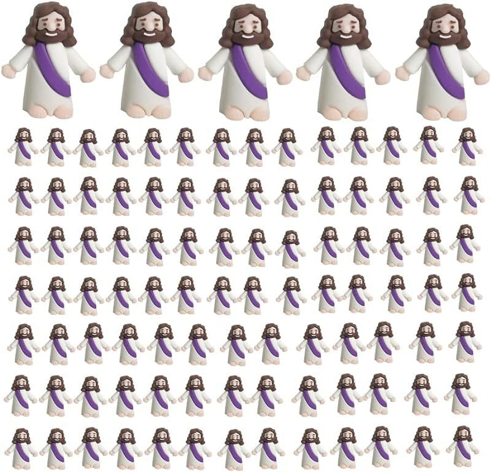 Lanbtorn Mini Jesus Figurine, 24 Pcs Jesus Toys Little Jesus Figurine ...
