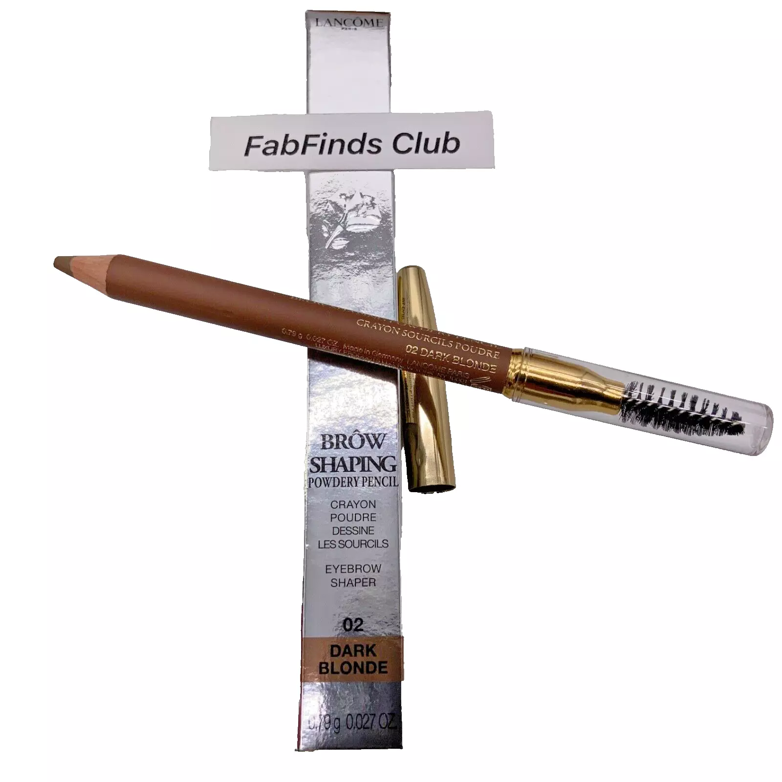 Lancôme Brow Shaping Powdery Pencil 02 Dark Blonde Eyebrow Shaper New ...