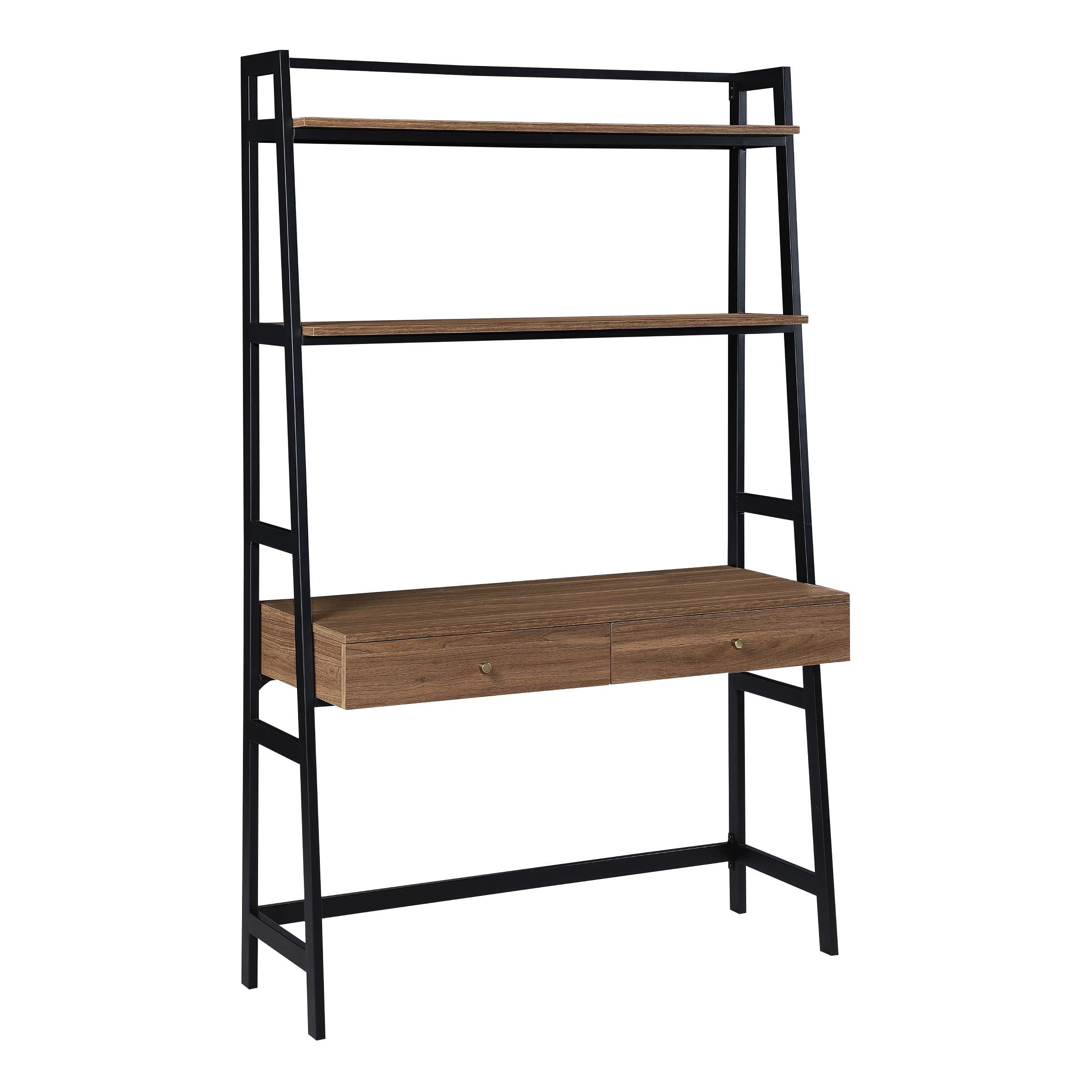 Lancaster 45" Ladder Desk with Hutch in Majestic Walnut Finish ...