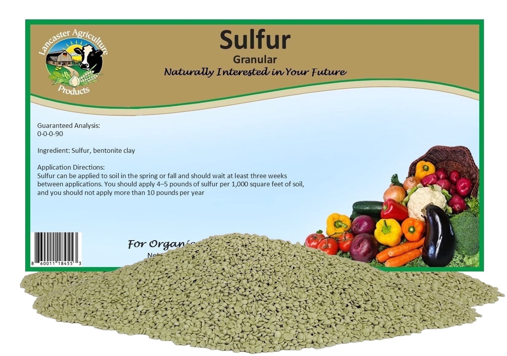 Elemental Sulfur 90% Granulated Organic Fertilizer, Fast Acting Pellets ...