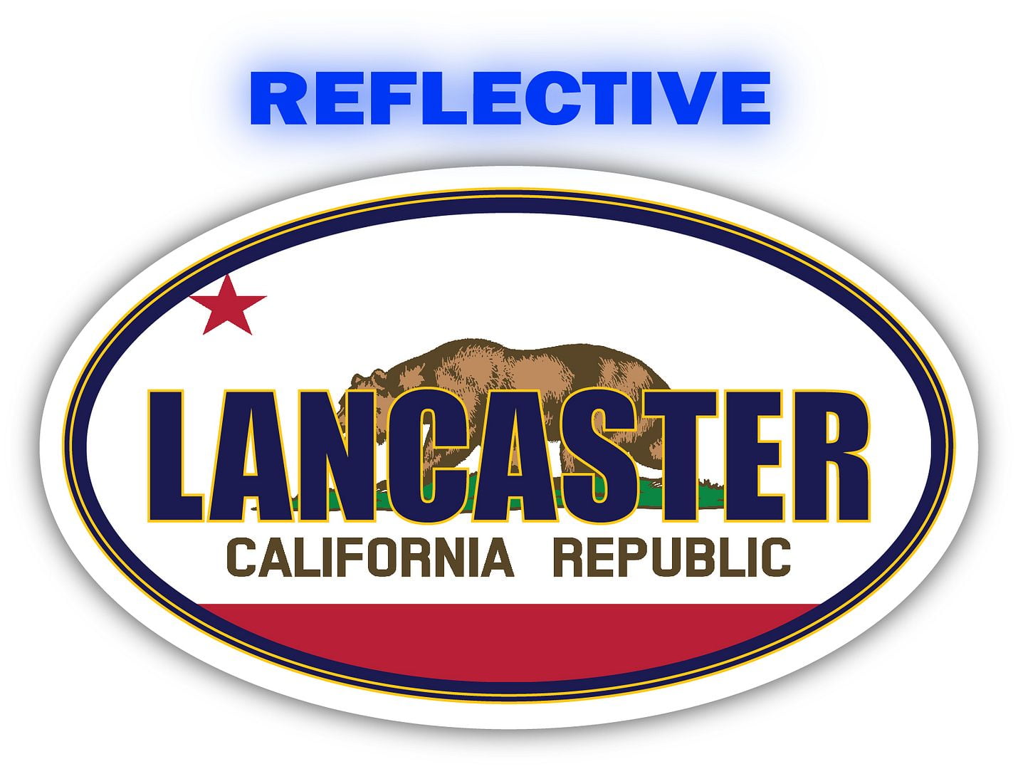 Lancaster City California State Flag | CA Flag Los Angeles County Oval ...