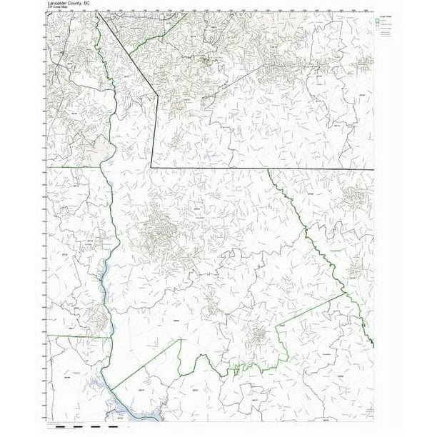 Lancaster County South Zip Code Map Not Laminated