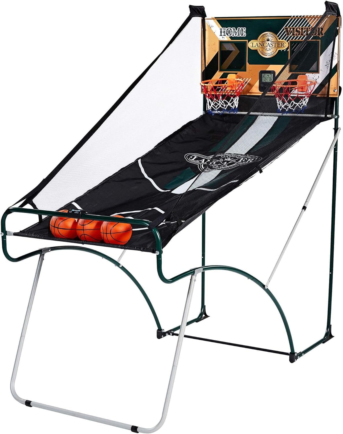 Lancaster Sports EZ Fold 2 Player Indoor Arcade Dual Basketball Hoop ...