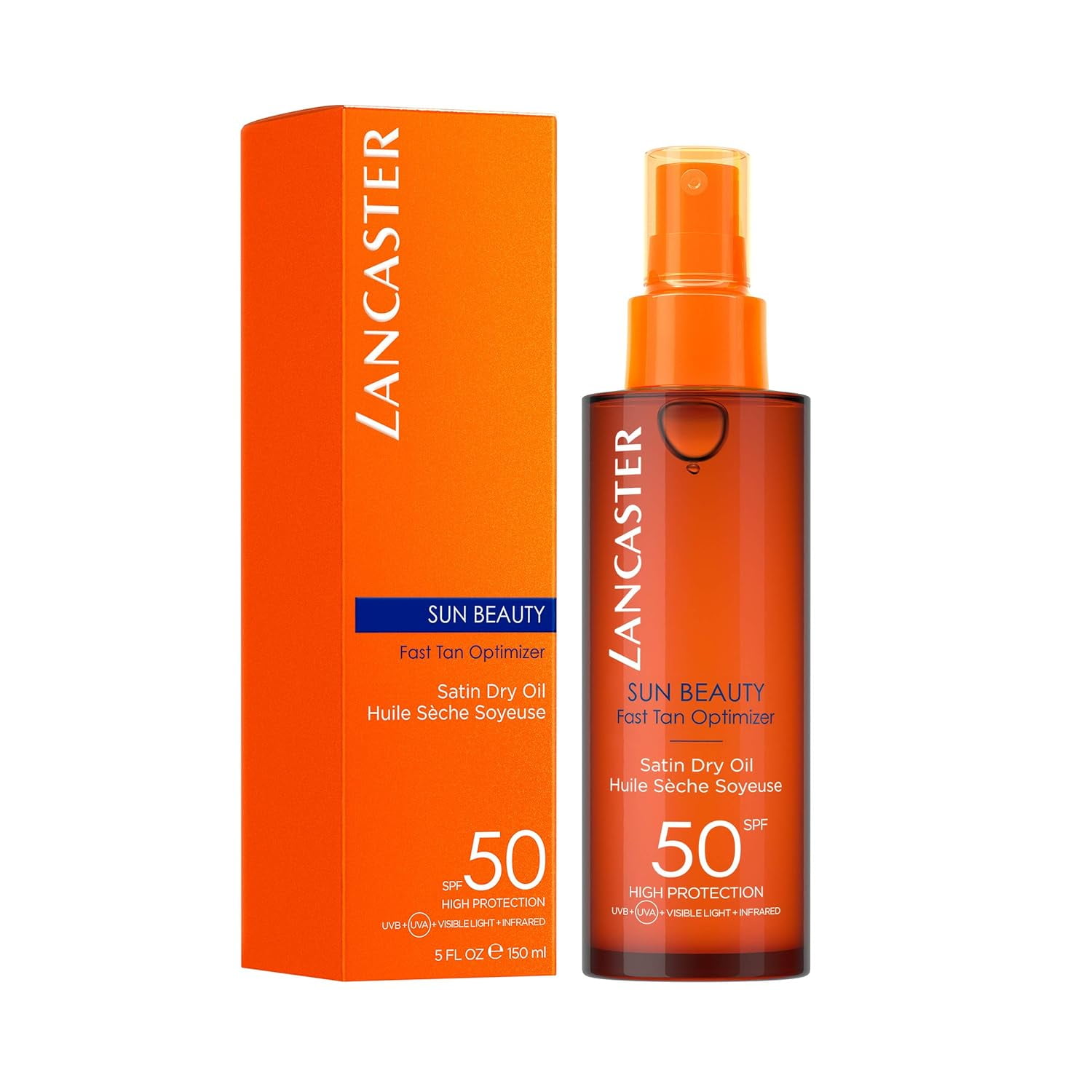 LANCASTER Sunscreen Spray - Sun Beauty Fast Tan Optimizer Satin Dry Oil ...