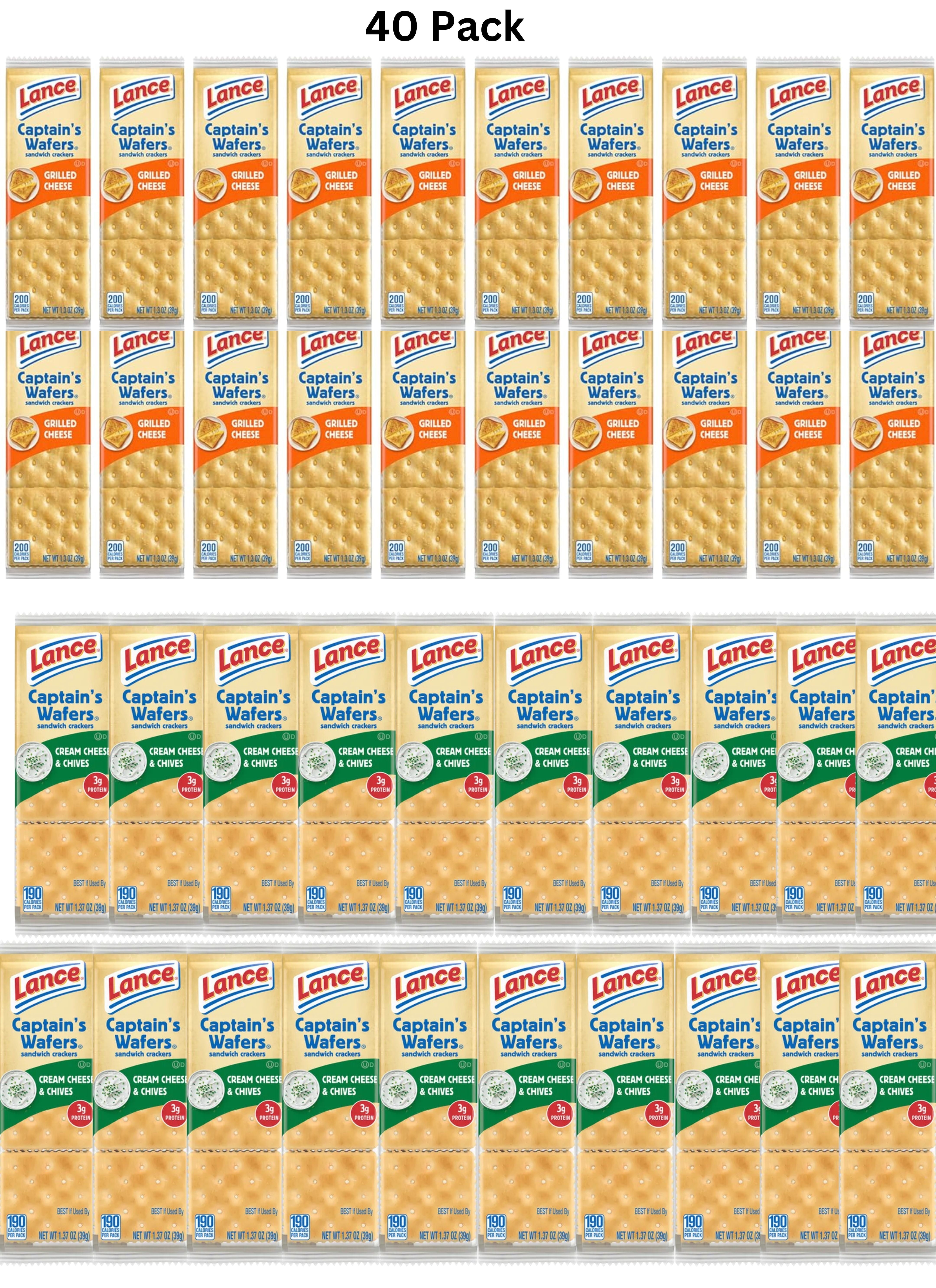 Lance Captain's Wafers, Cream Cheese and Chives, Lance Grilled Cheese ...