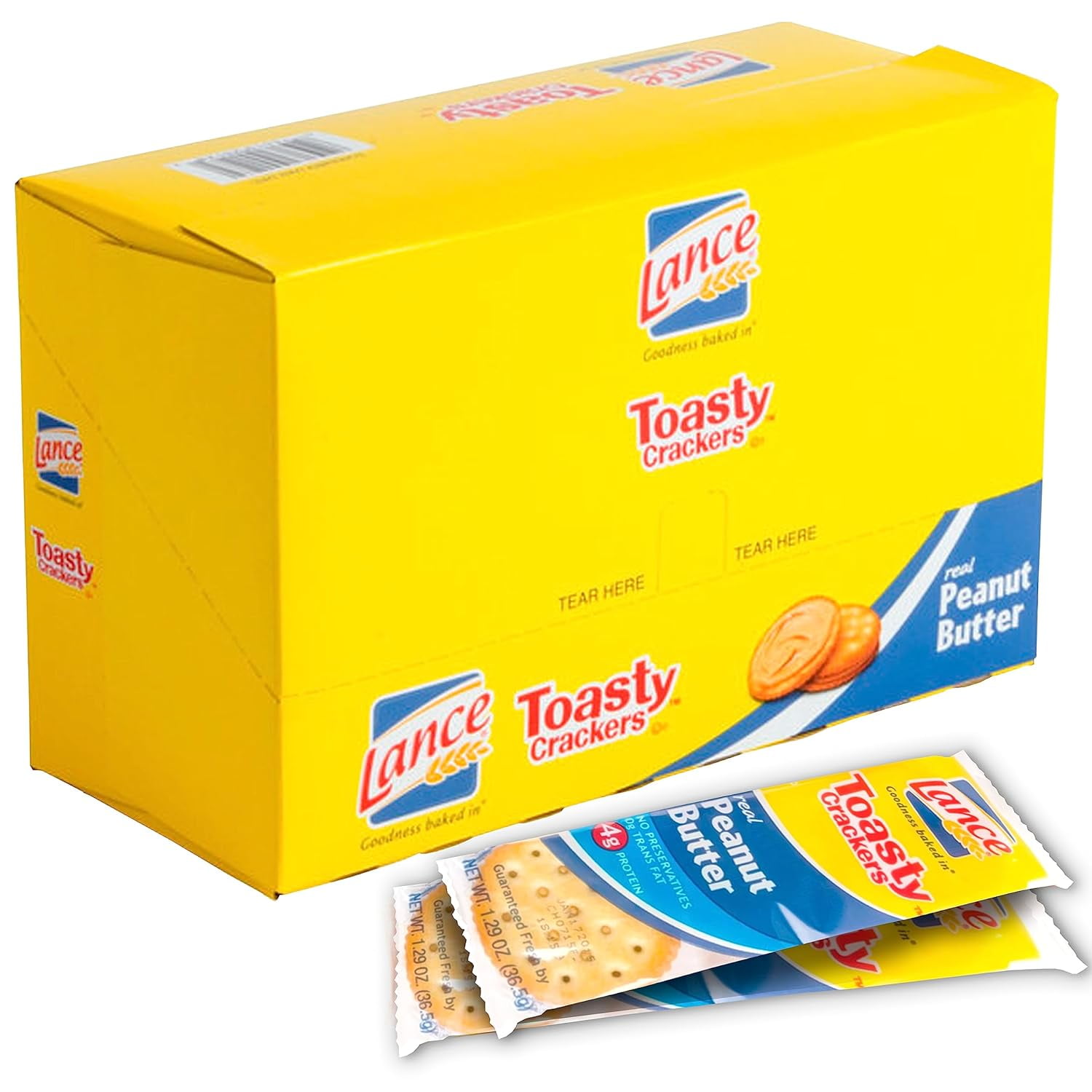 Lance Crackers, Toasty Butter Sandwich Crackers, 20 pack - Walmart.com