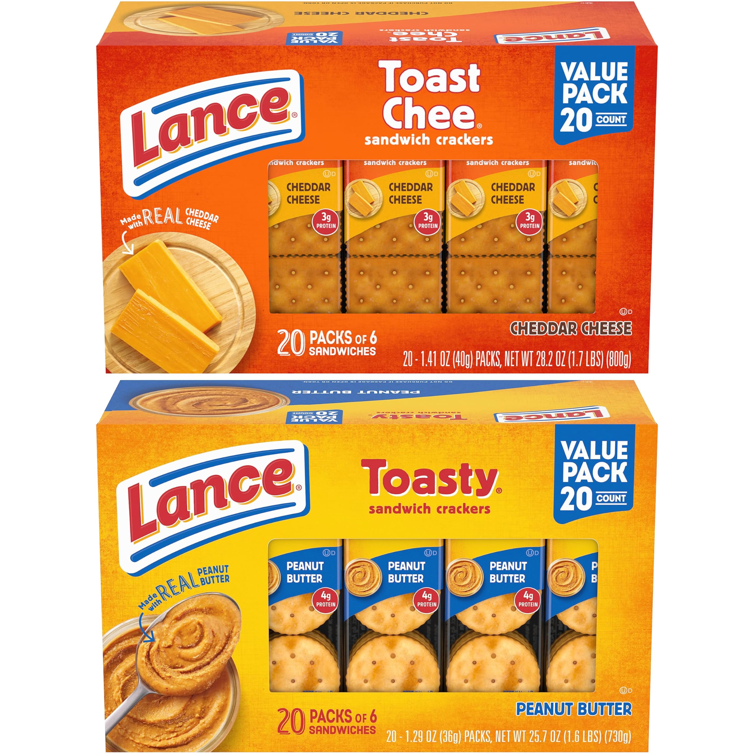 Lance Fresh Toasty Crackers YPF5 with rich peanut butter crackers ...