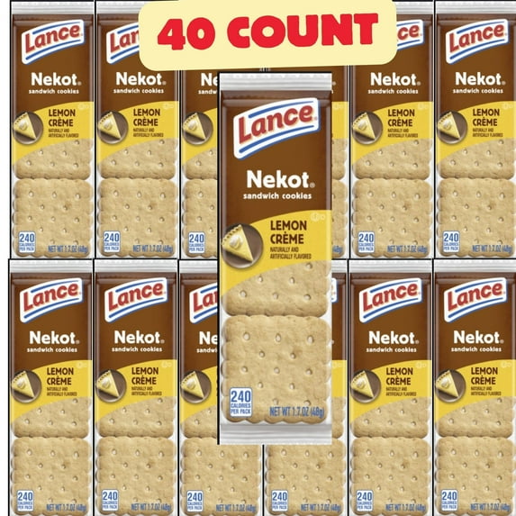 Lance Nekot Cookie Sandwiches Lemon Creme Filling , Lance, Nekot Peanut ...