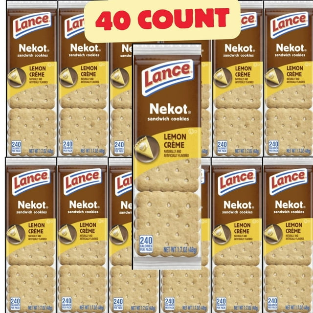 Lance Nekot Cookie Sandwiches Lemon Creme Filling , Lance, Nekot Peanut ...