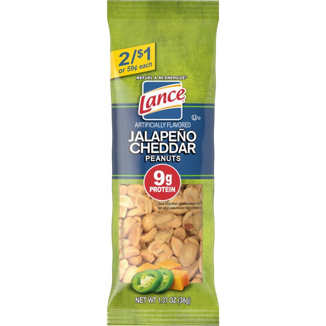 Lance Peanuts, Jalapeno Cheddar, Individual Pack 1.37 oz - Walmart.com