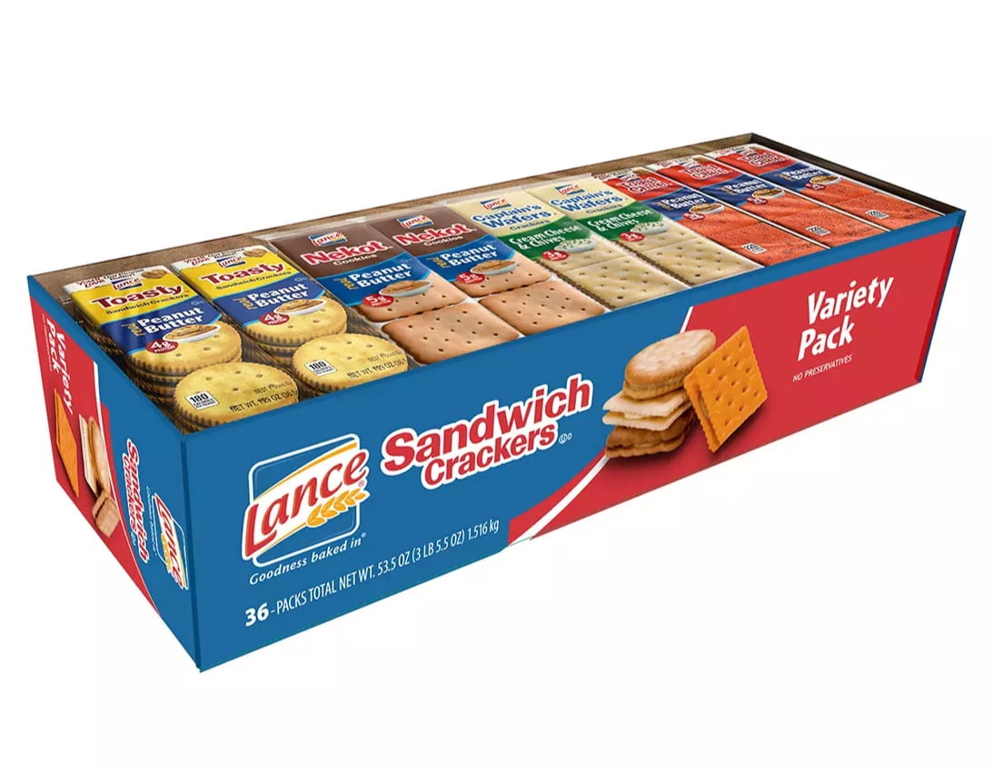 Lance Peanut Butter Sandwich Crackers & Nekot Cookies Snack Variety ...