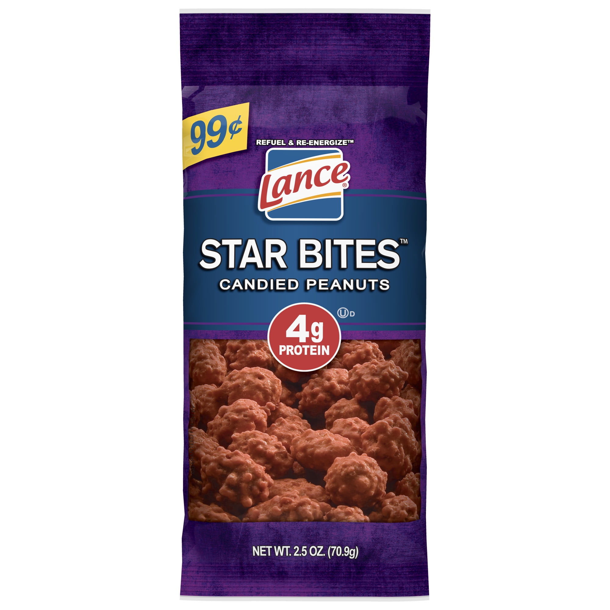 Lance Starbites Candied Peanuts, 2.5 oz Single Pack - Walmart.com