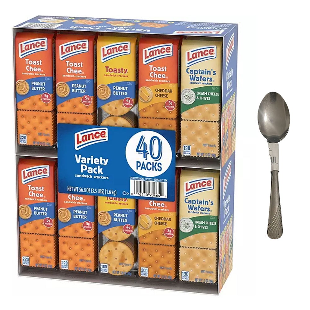 Lance Variety Pack Sandwich Crackers, 40 pk With Spoon - Walmart.com