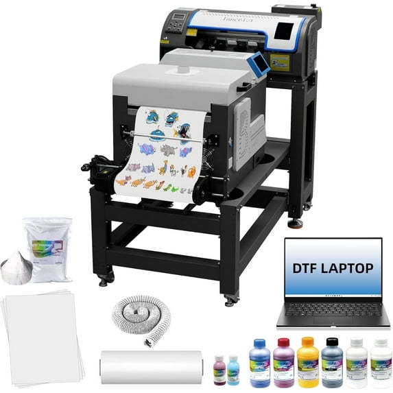 Lancelot M1630 DTF Printer All-in-One Kit: Direct to Film Printer, Auto-Curing Heat Press, Smart ...
