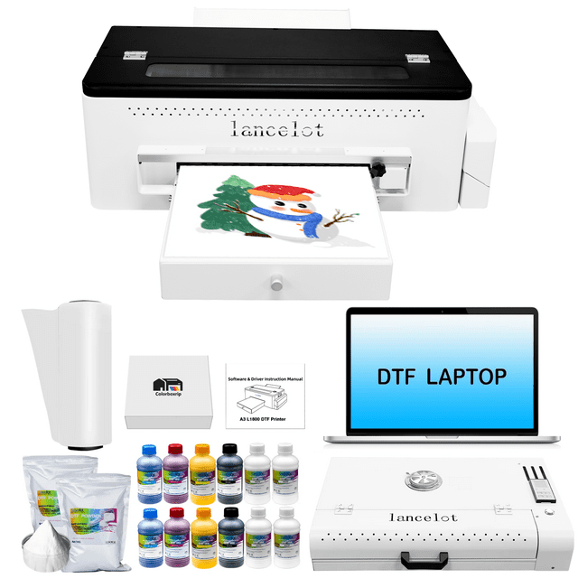 Lancelot A3 L1800 DTF Transfer Printing Machine: Roll Feeder, White Ink Circulation & Easy ...