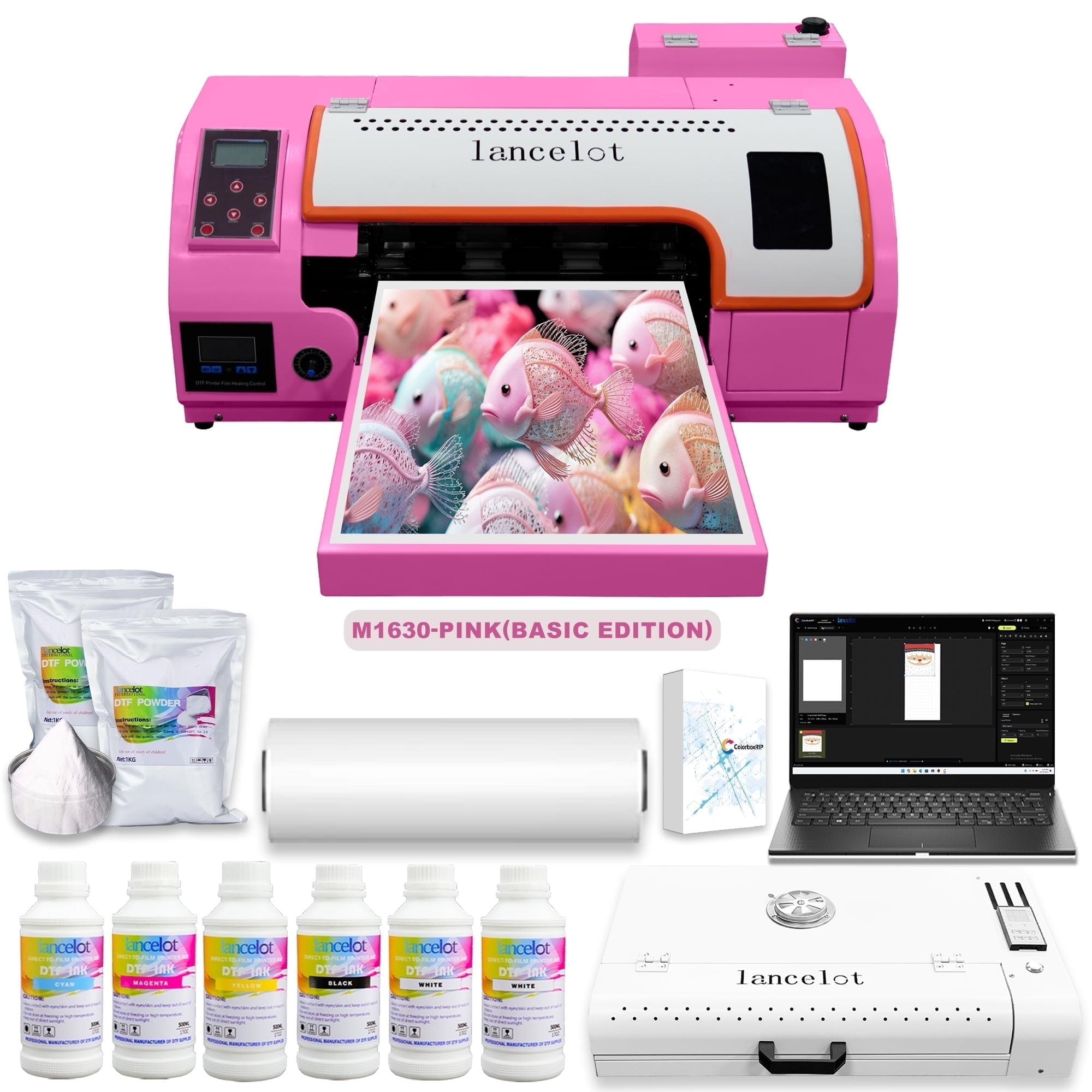 Lancelot A3 M1630 Pink DTF Printer Kit with Automatic Cleaning Function Double Speed as L1800 ...