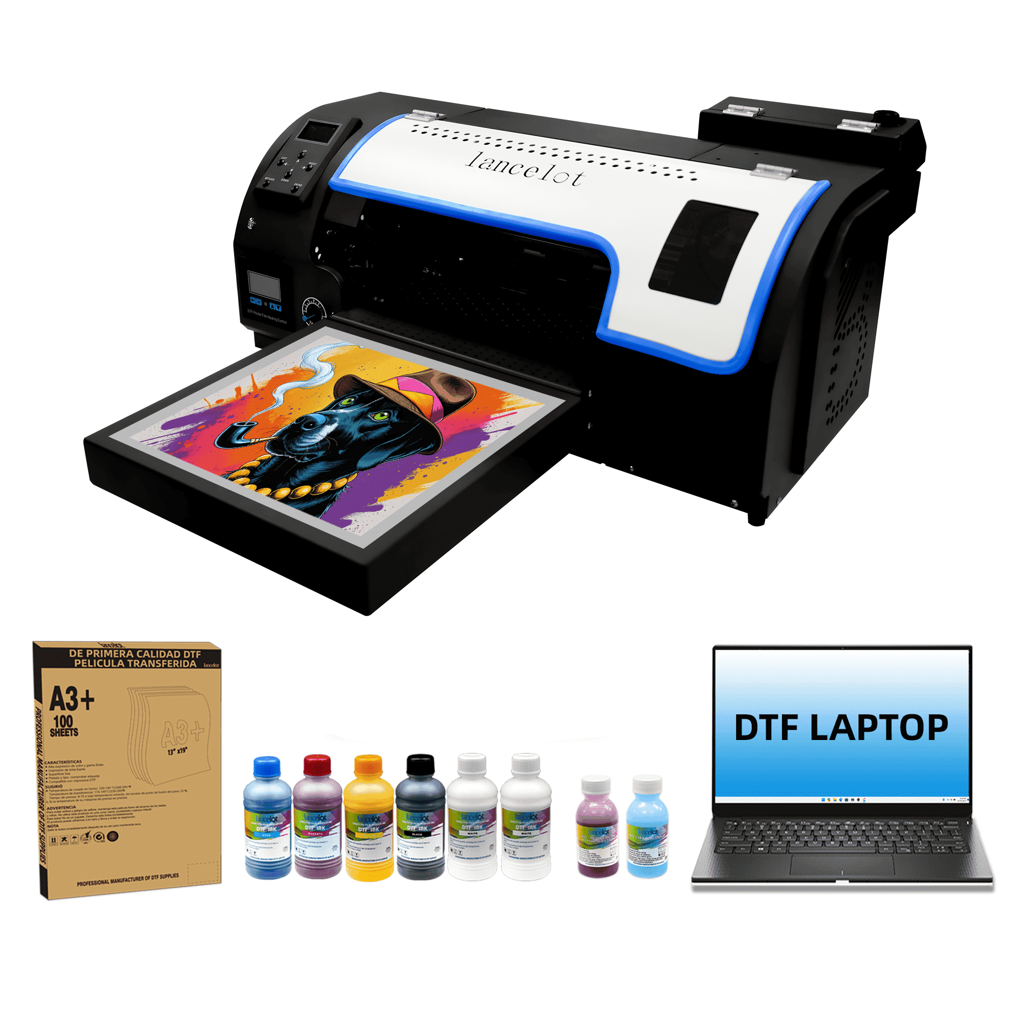 Lancelot Automatic Maintenance/Cleaning/Cutting M1630 PRO DTF Printer A3 DTF Printer Bundles ...