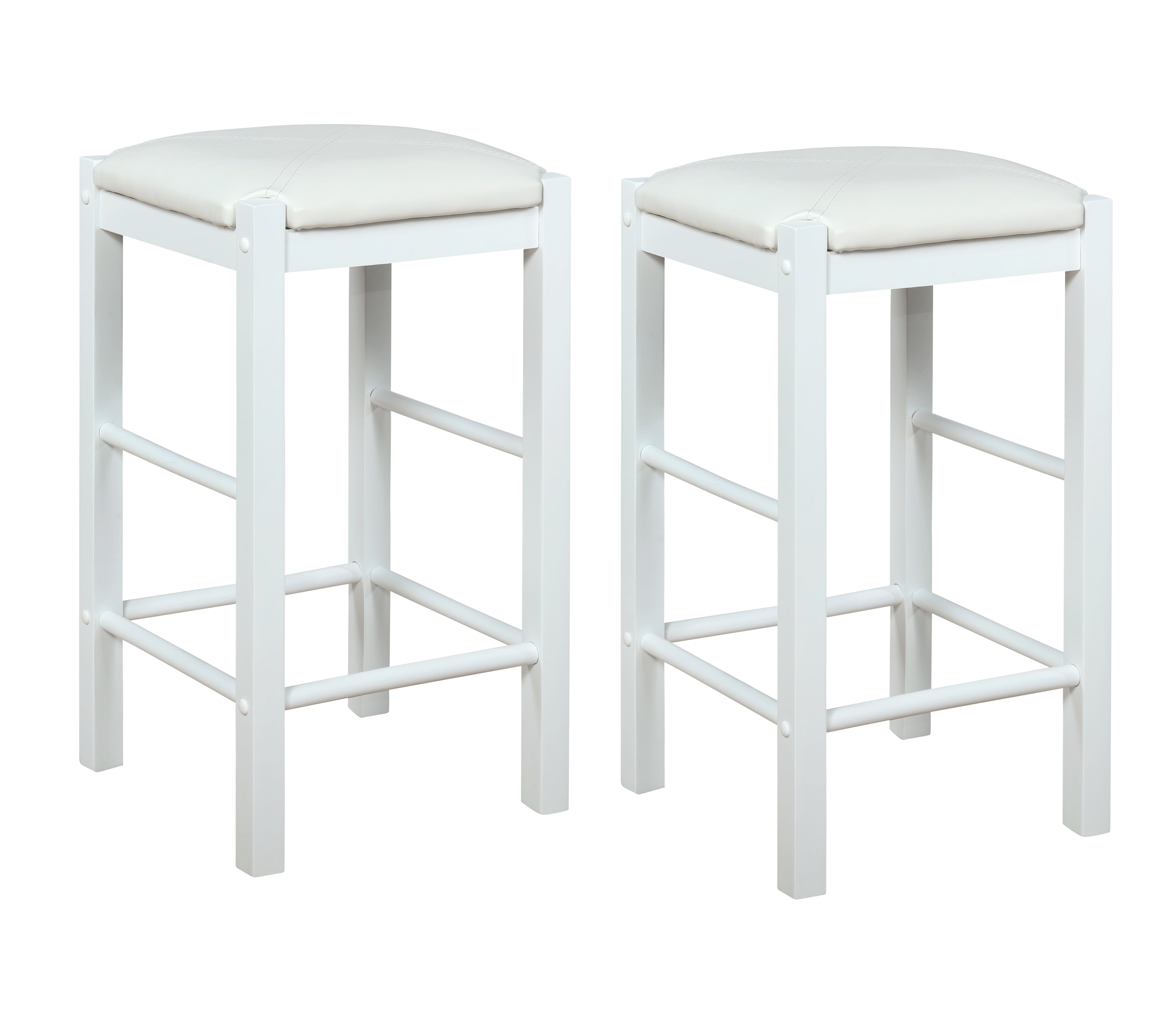Linon Lancer Backless 25" Counter Stools, Set of Two, Multiple Finishes ...