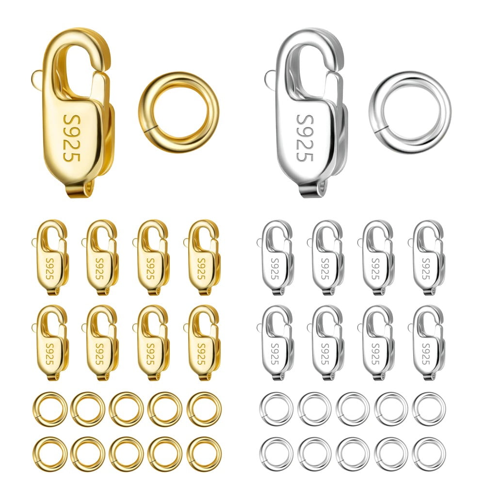 Lancharmed 14K Gold Plated Square Clasp 16Pcs Open Jump Rings 20Pcs ...