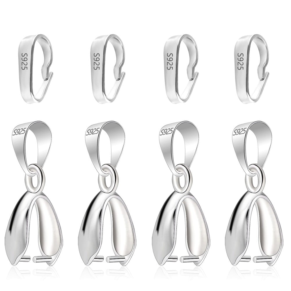 Lancharmed Silver Bracelet Necklace Extenders Silver Plated Connecting ...