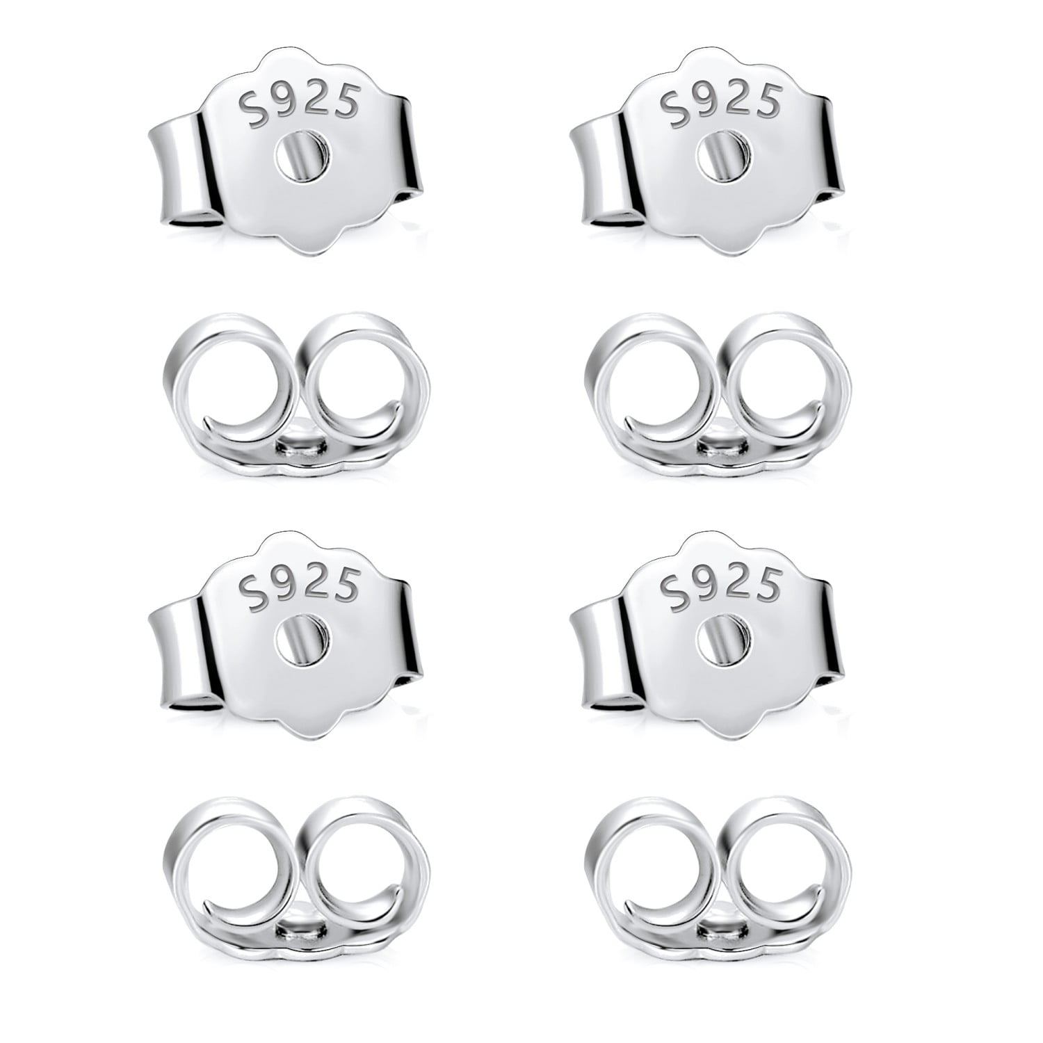 Lancharmed White Gold Plated Earrings for Womens,4 Pairs Sterling ...