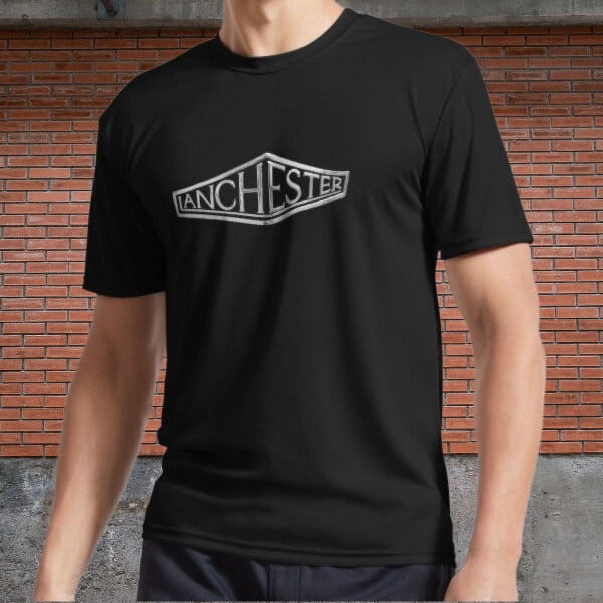 Lanchester classic car logo Active Logo Men's Black T-Shirt Funny Size ...