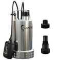 Lanchez 1/2HP 2610GPH Stainless Steel Water Sump Pump, Submersible ...