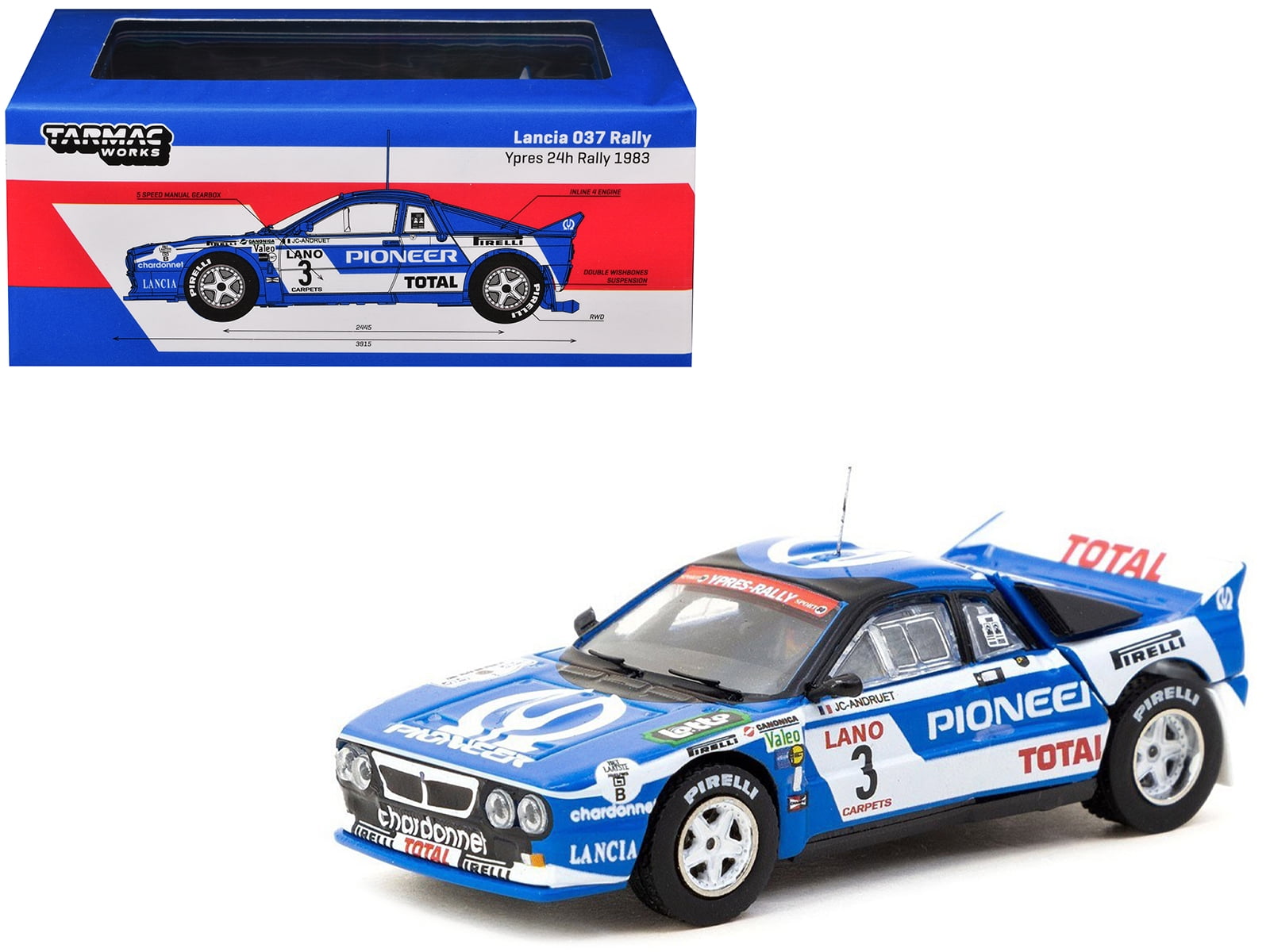 Lancia 037 Rally #3 2nd Place "Ypres 24 Hours Rally" (1983) "Hobby64 ...