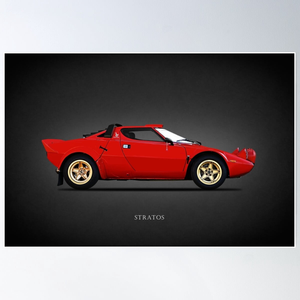 Lancia Stratos 1974 Poster Wall Art, Modern Wall Decor For Living Room ...