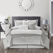 Lanco Clarity Striped 7 Piece Comforter Set, Pink, King, All Season ...