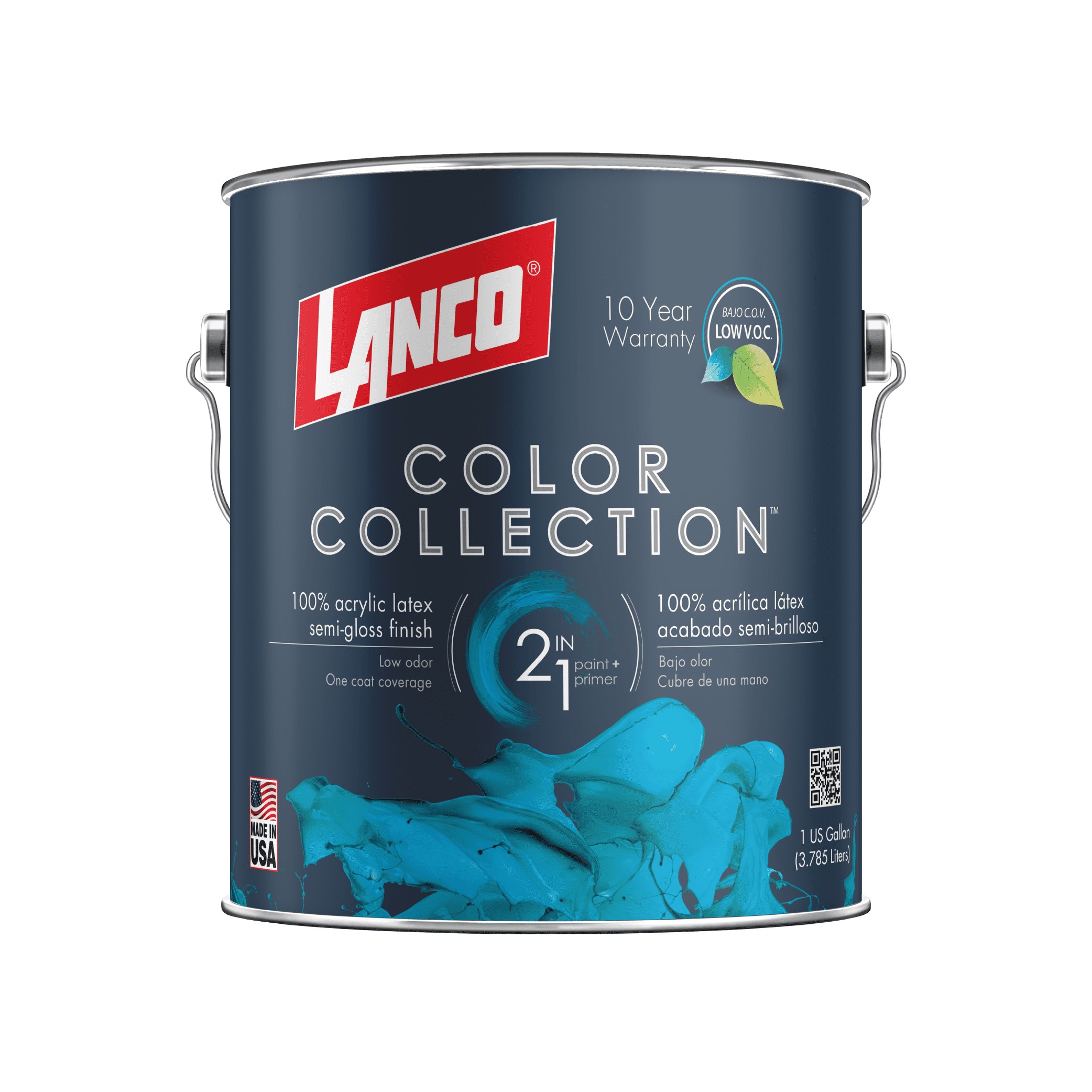 Lanco Color Collection 2 In 1 Semi-Gloss Deep Gl Paint - Walmart.com