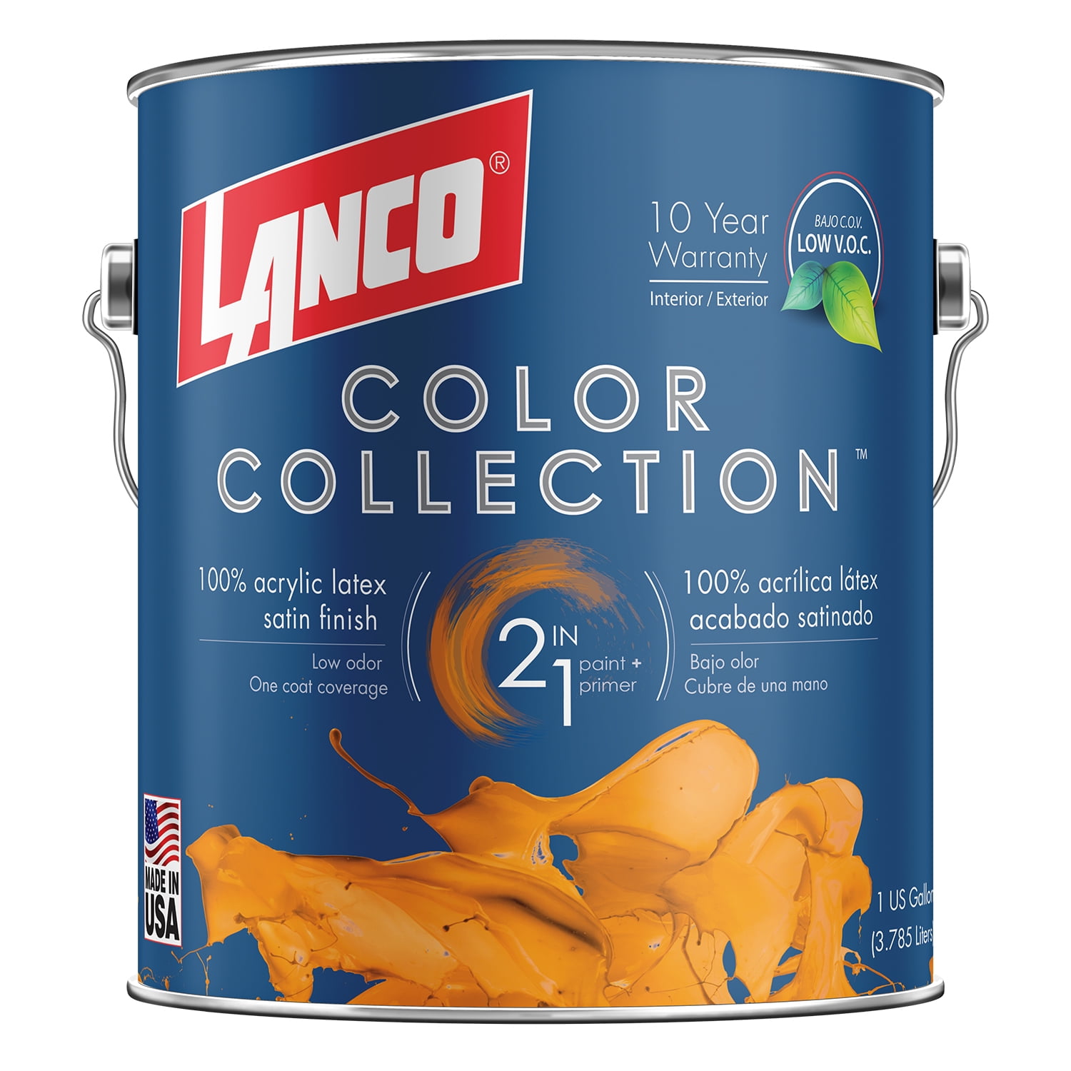 Lanco Color Collection 2 in 1, Satin Interior & Exterior Wall & Trim ...