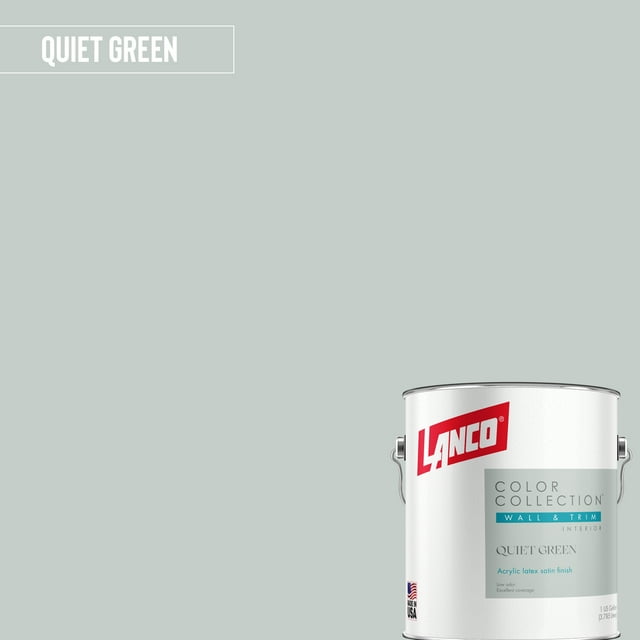 Lanco Color Collection Satin Interior Wall & Trim Paint, Quiet Green,1 ...