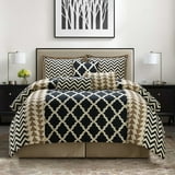 Lanco Comforter Set King Size , 7 Piece Reversible Microfiber Print ...