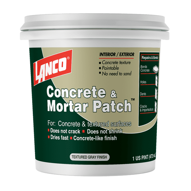 Lanco Concrete & Mortar Patch Grey Finish, 1 Pint - Walmart Business ...