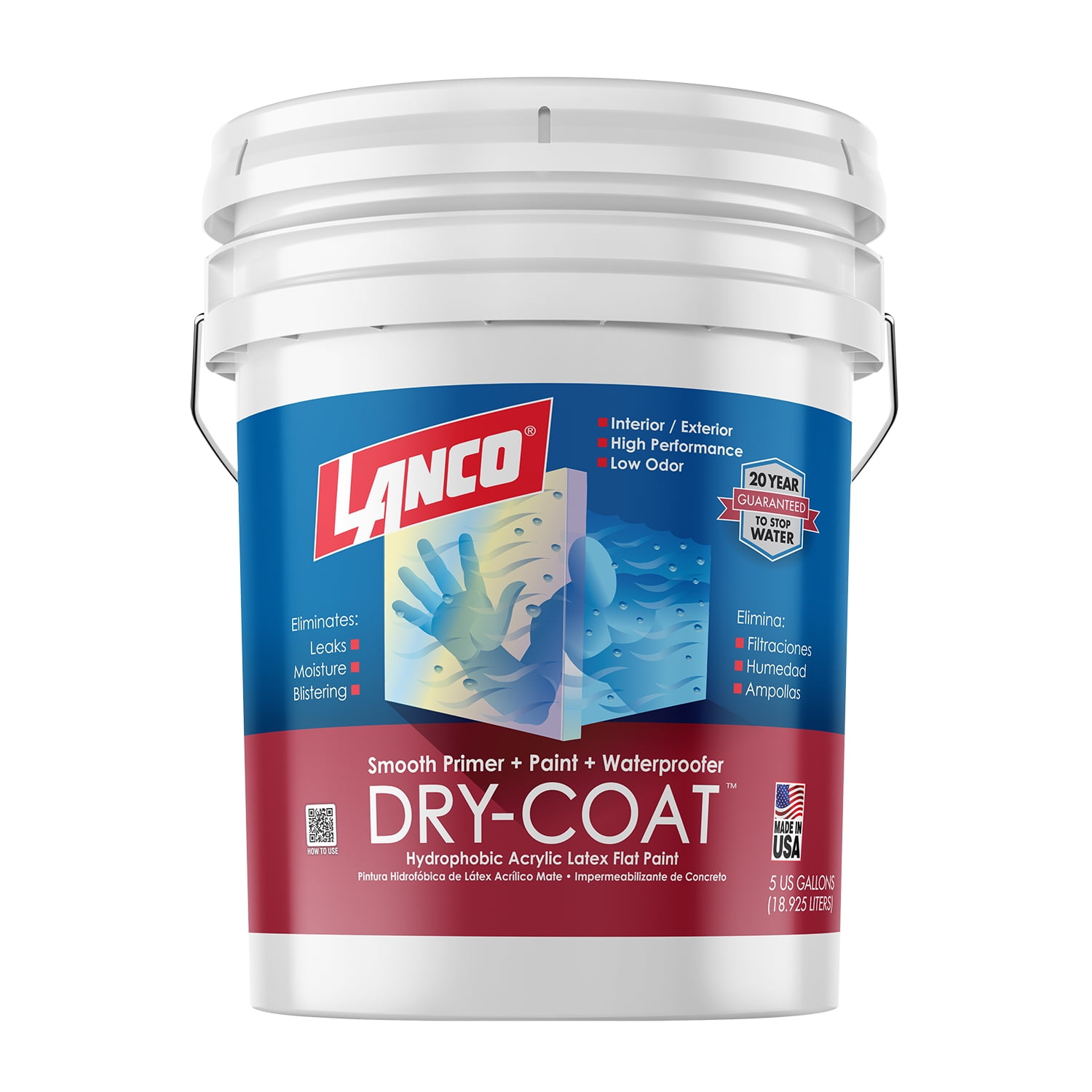 Lanco Dry Coat Flat White & Pastel Base, 5 Gallon - Walmart.com