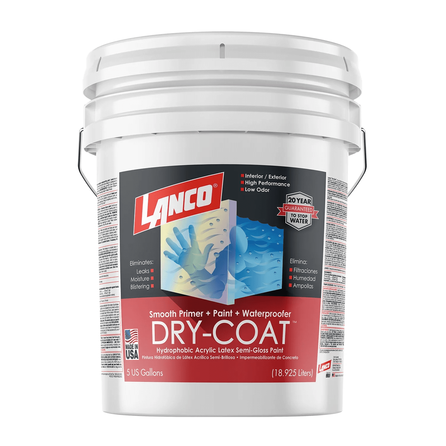 Lanco Dry Coat Semi Gloss White & Pastel Base, 5 Gallon - Walmart.com