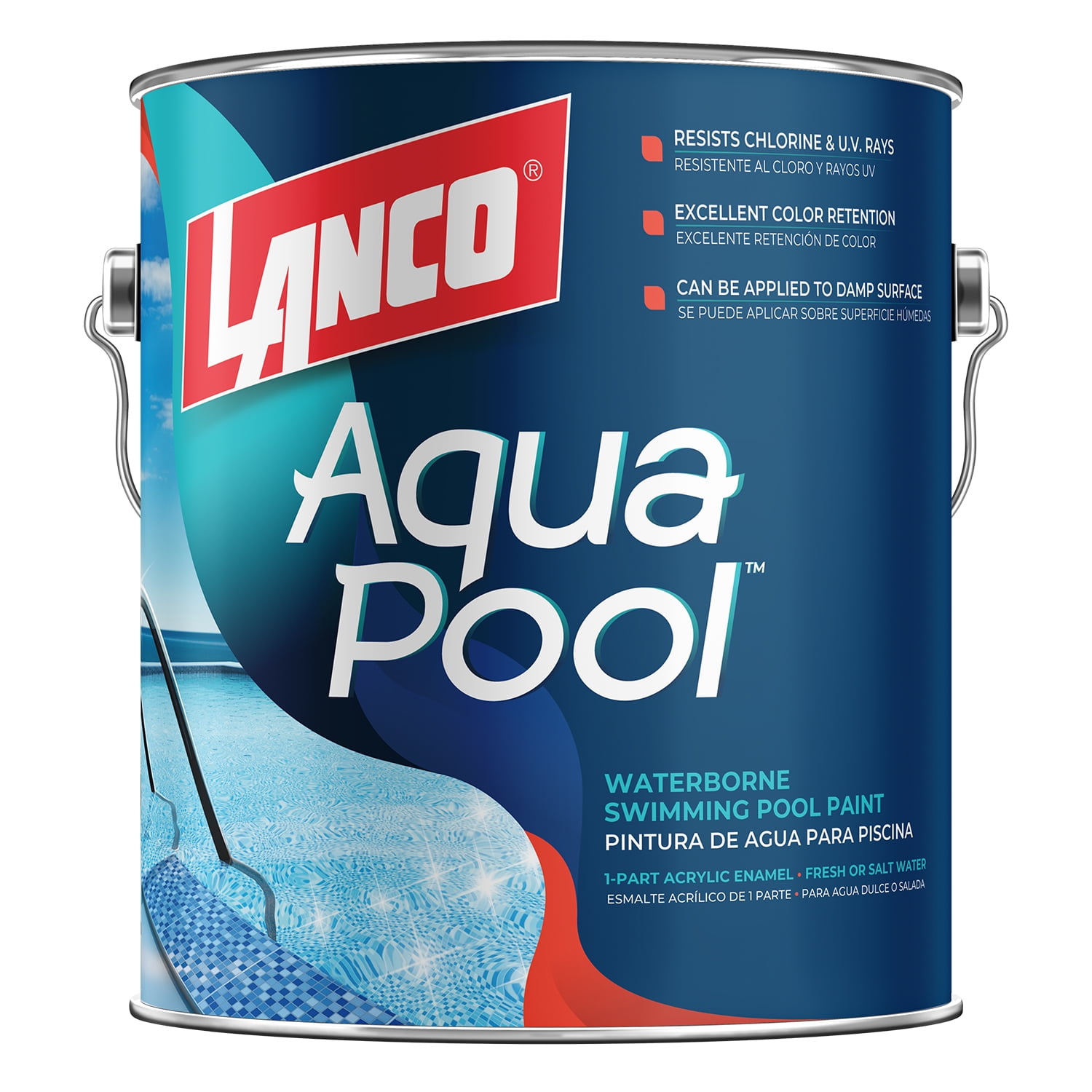 Lanco Gal Aqua Pool Ocean Blue Finish Water Base, 1 Gallon - Walmart.com