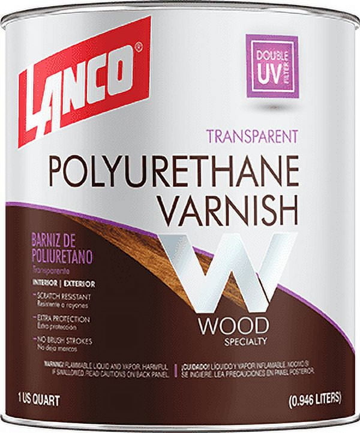 Lanco Gloss Polyurethane Varnish Clear Gloss Finish, 1 Quart - Walmart.com