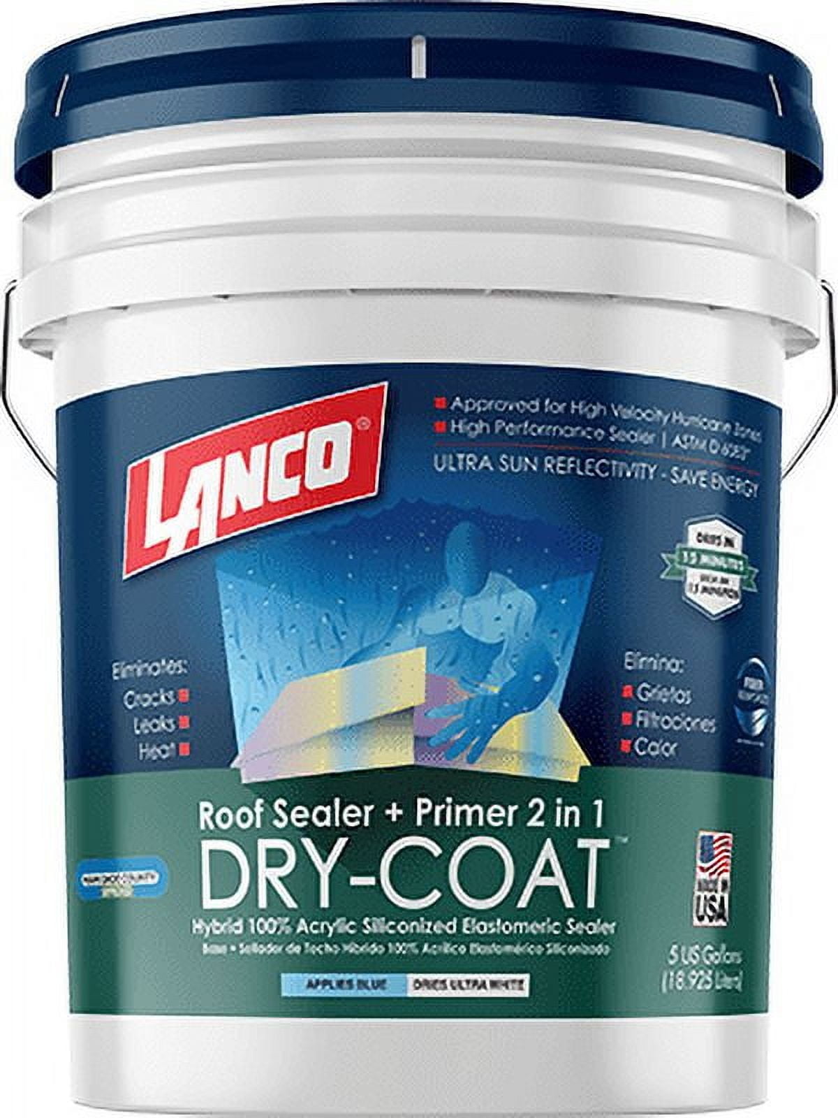 Lanco Dry Coat Roof Sealer, White Industrial Sealant, 5 gal - Walmart.com