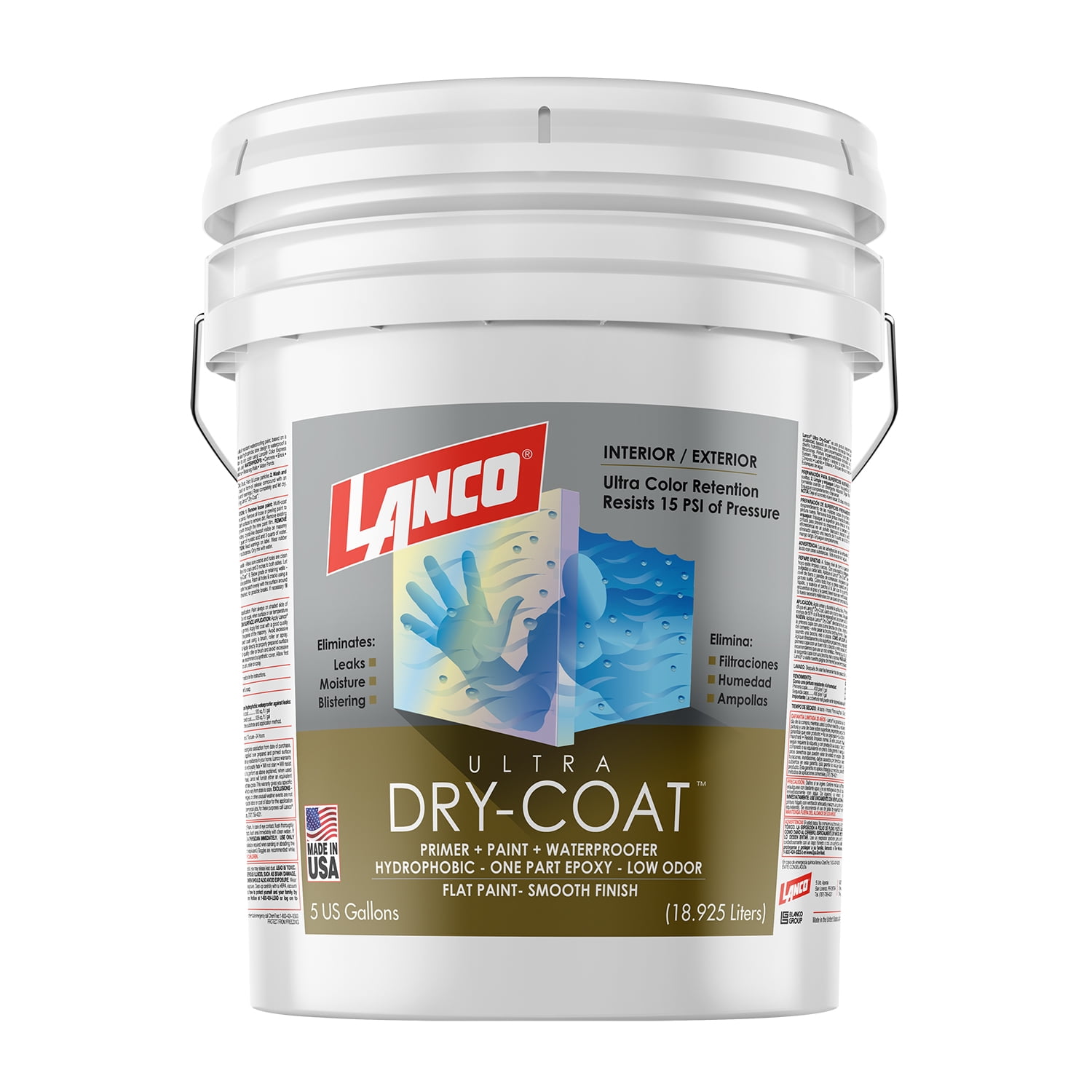 Lanco Ultra Dry Coat White & Pastel Base Finish, 5 Gallon - Walmart.com