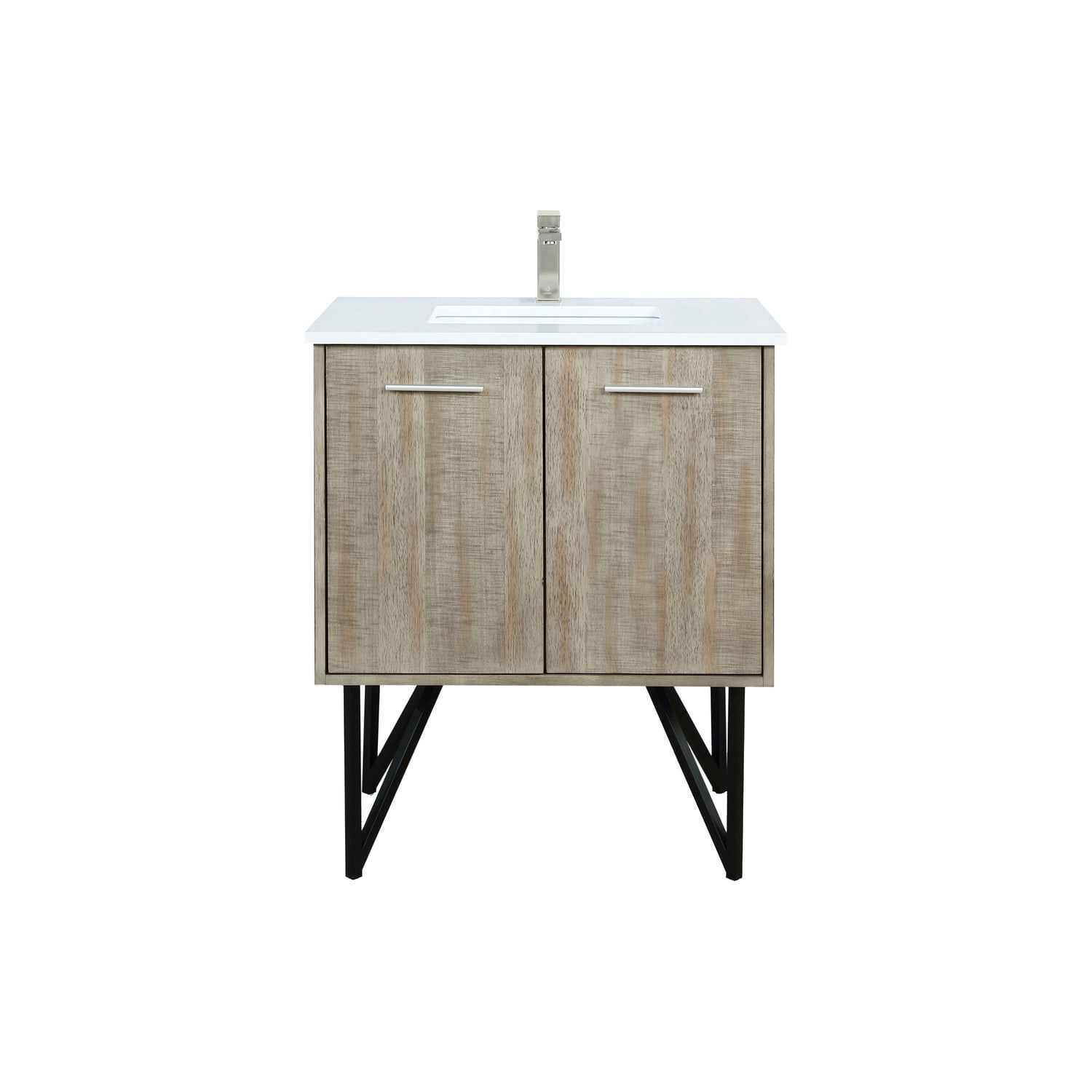 Lancy 30 in W Rustic Acacia Bath Vanity, Cultured Marble Top and ...